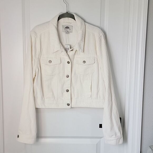 1 Sunset Lane | Jackets & Coats | Sunset Lane Cream Corduroy Crop ...